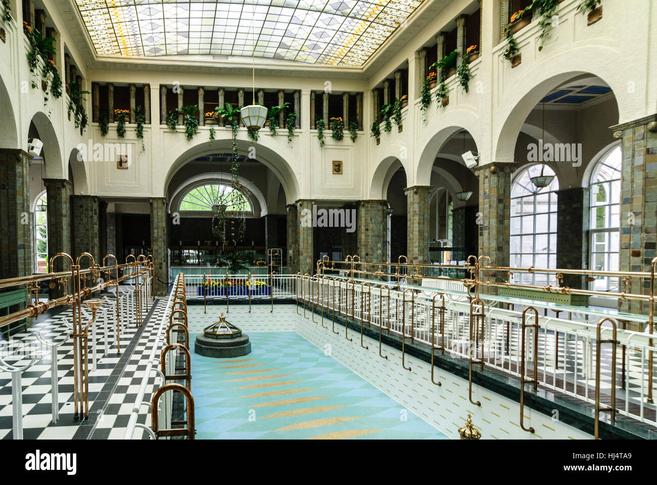 Bad Kissingen: Fountain Hall in the spa, Unterfranken, Lower Franconia ...