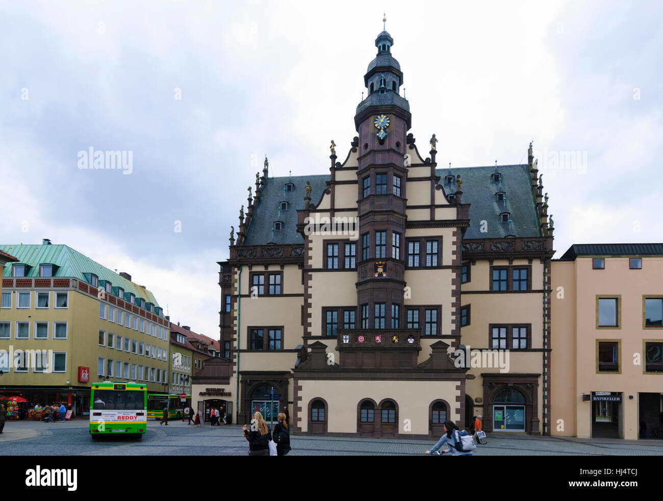 Schweinfurt: Market square with town hall, Unterfranken, Lower ...
