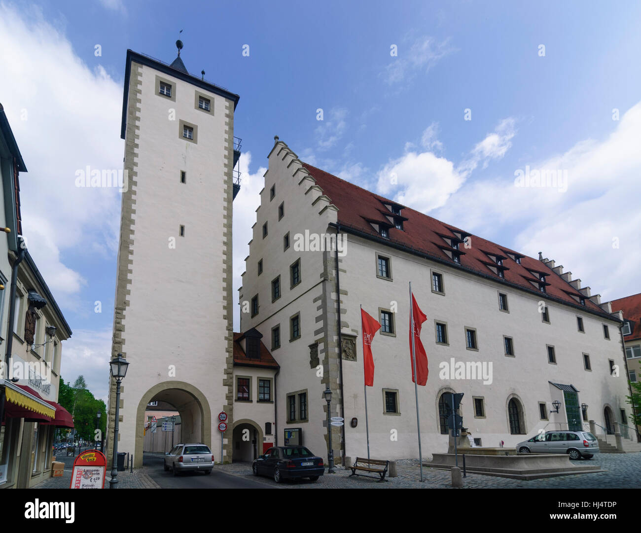 Haßfurt: Upper Tower or Bamberger Tower and Town hall, Unterfranken ...