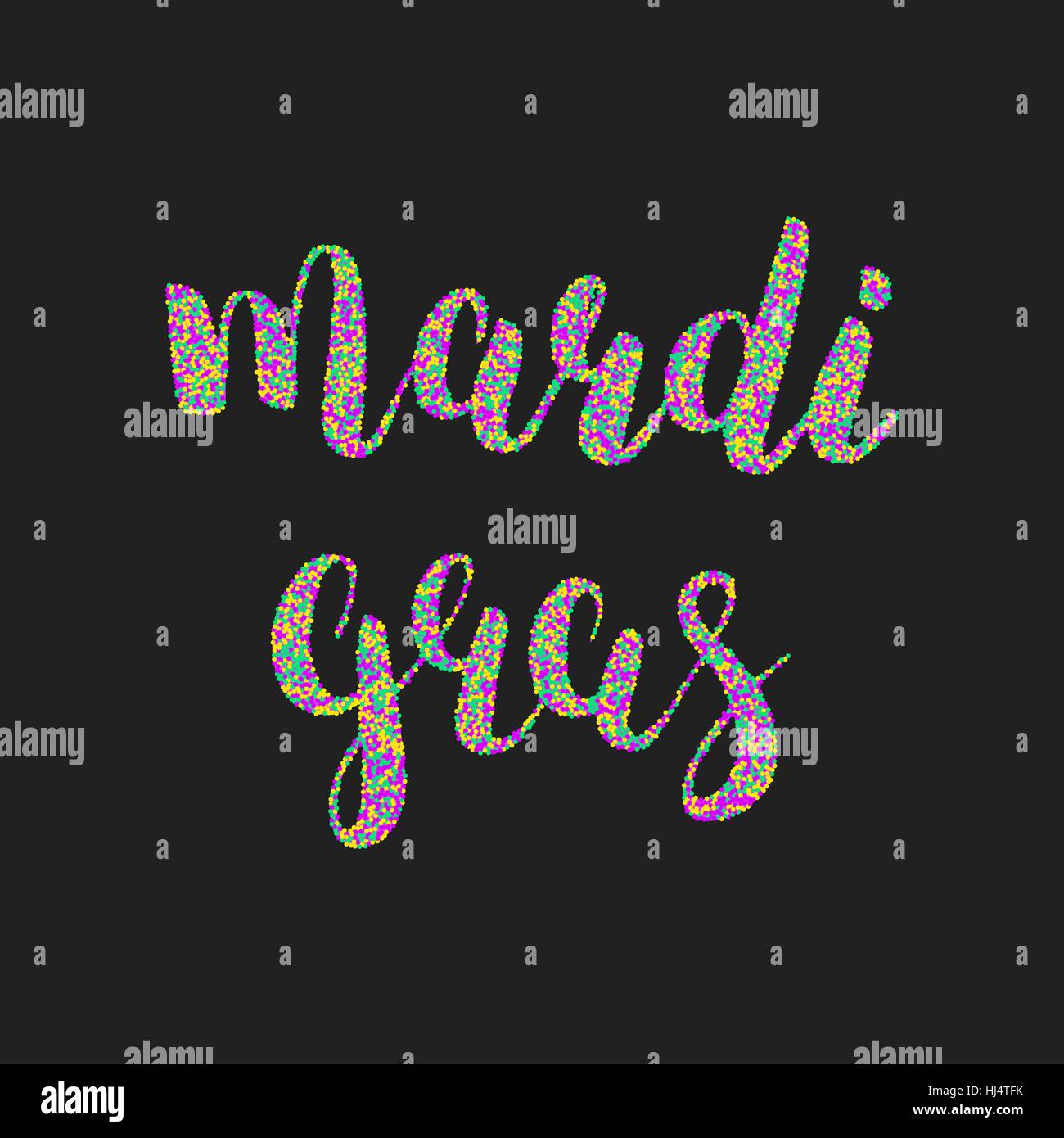 Mardi Gras calligraphic lettering. Fat tuesday typography Stock Vector ...