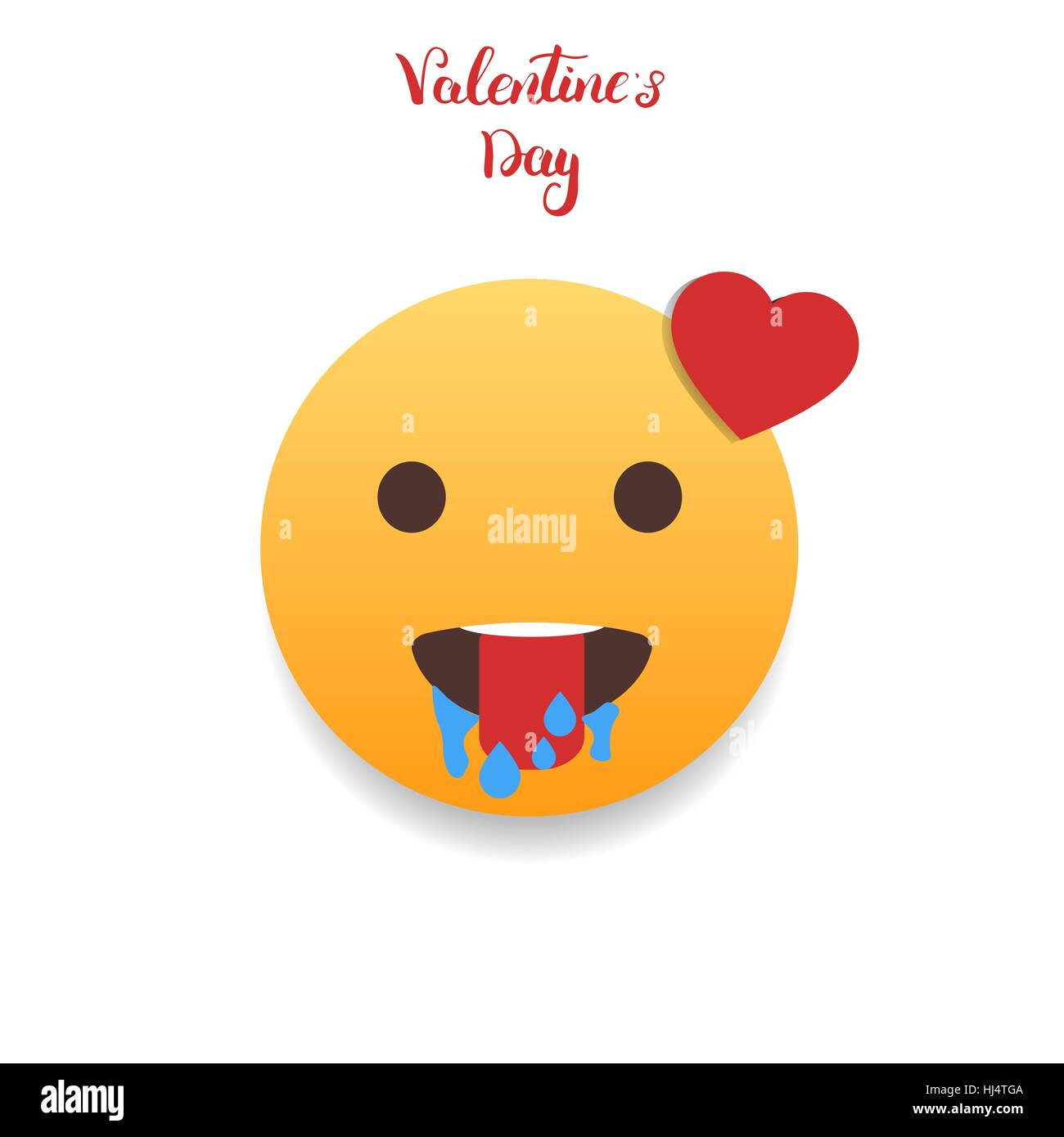 Cheerful emoticon heart eyes tongue Cut Out Stock Images & Pictures - Alamy