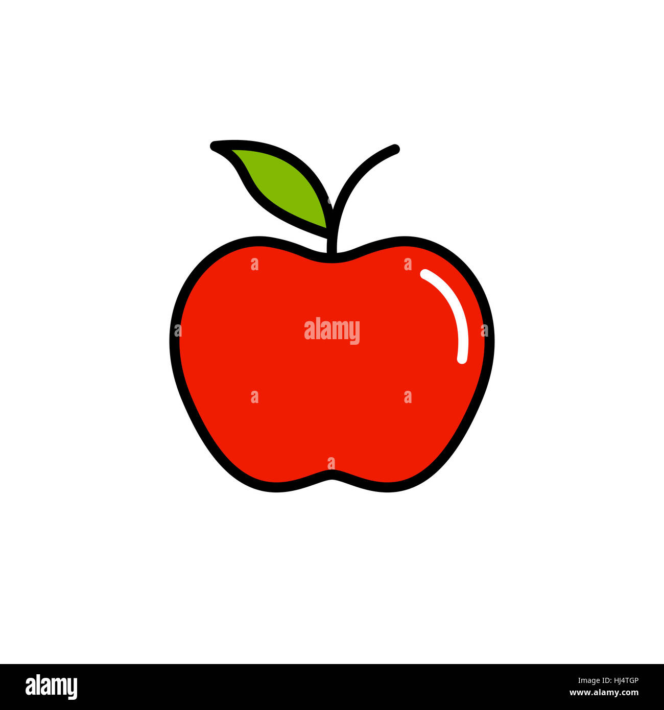 Red apple icon on Cut Out Stock Images & Pictures - Alamy