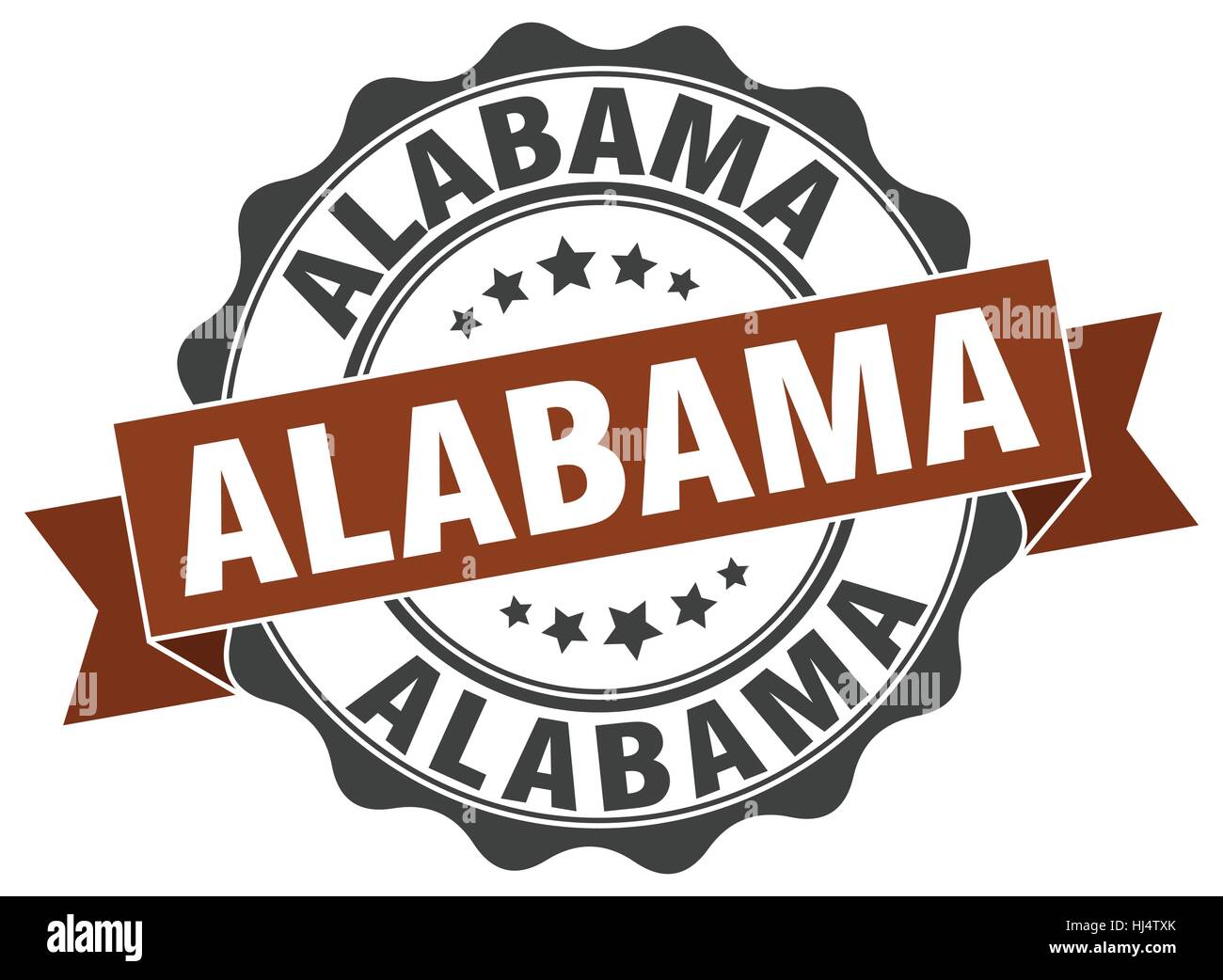 Alabama round ribbon seal Stock Vector Image & Art - Alamy