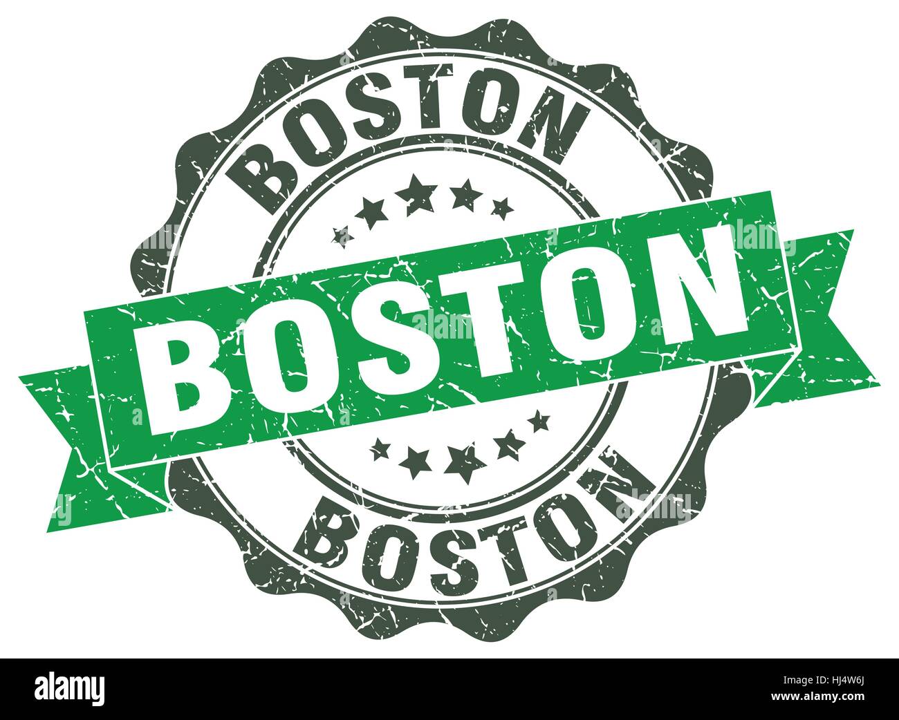 Boston round ribbon seal Stock Vector Image & Art - Alamy