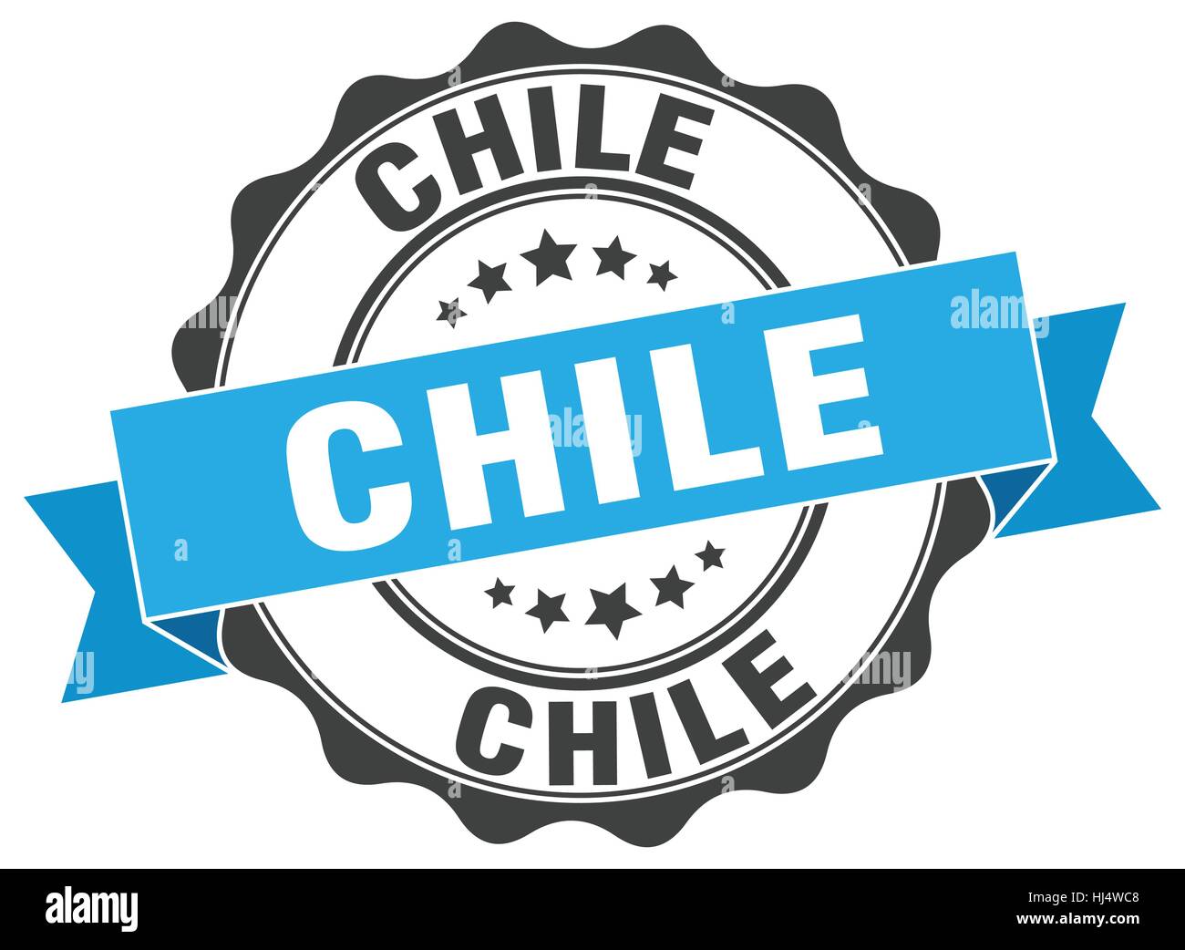Chile round ribbon seal Stock Vector Image & Art - Alamy