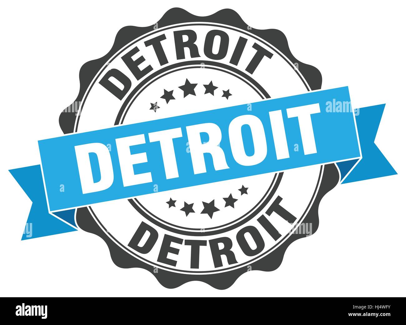 Detroit round ribbon seal Stock Vector Image & Art - Alamy