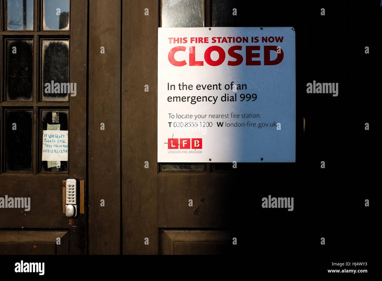 Closed Fire Station Stock Photo - Alamy