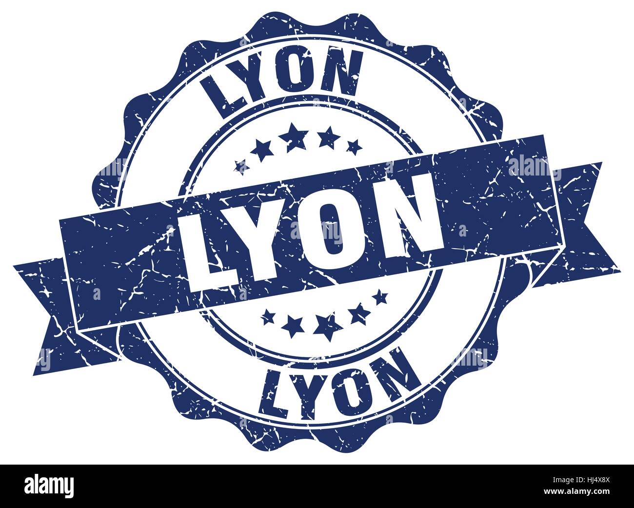 Lyon round ribbon seal Stock Vector Image & Art - Alamy