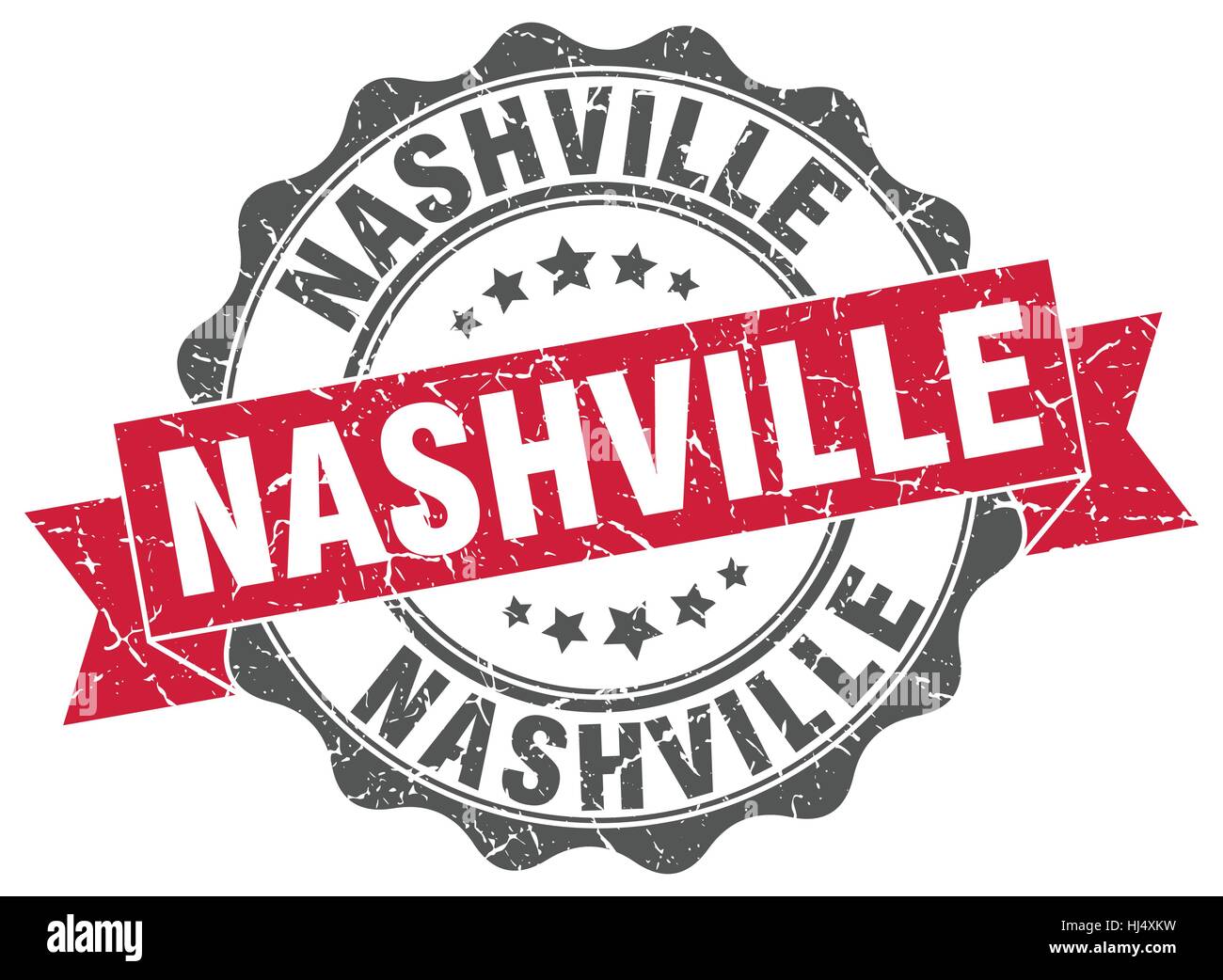 Nashville round ribbon seal Stock Vector Image & Art - Alamy