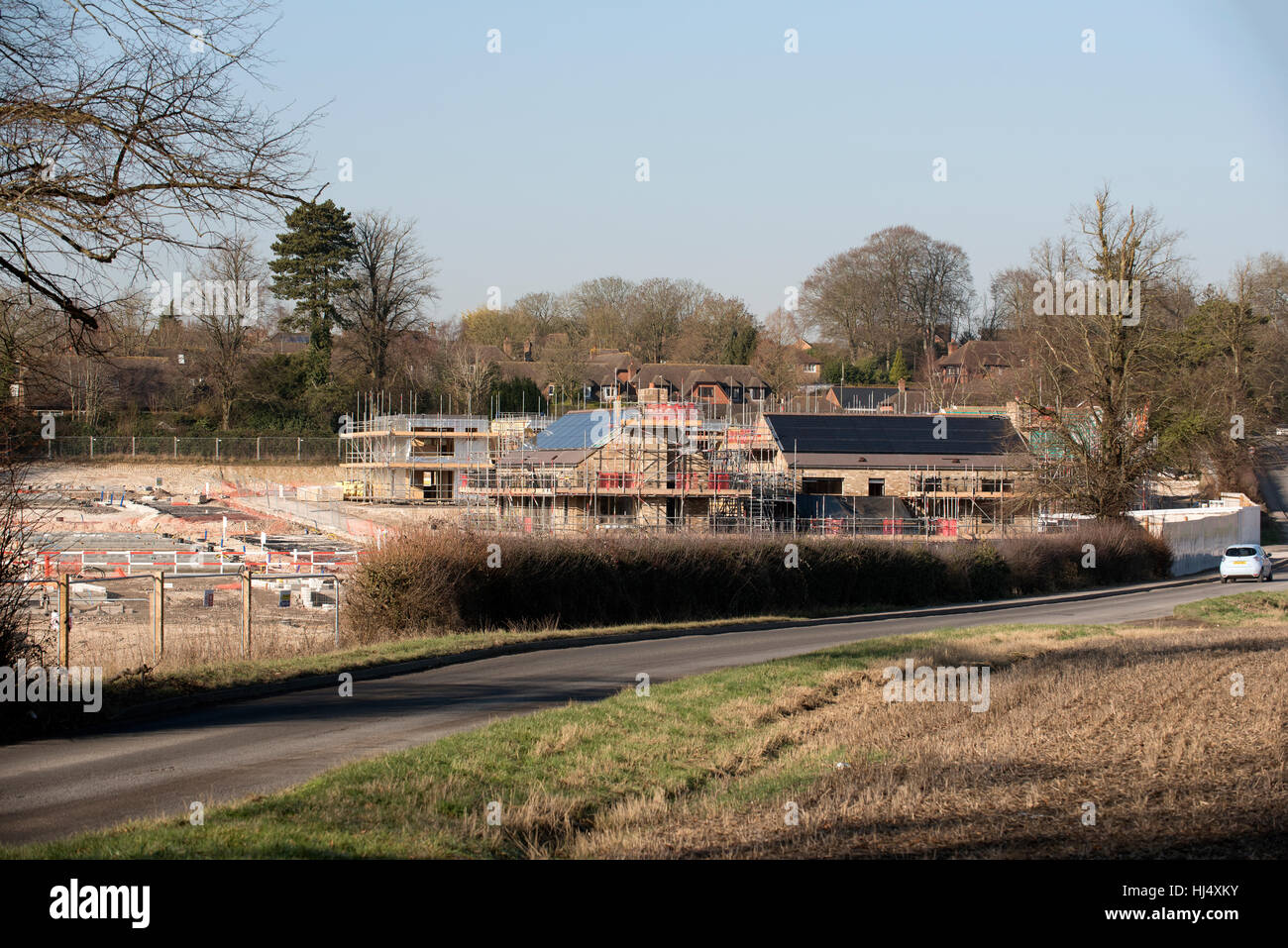 Housing development on countryside close to Winchester Hampshire ...