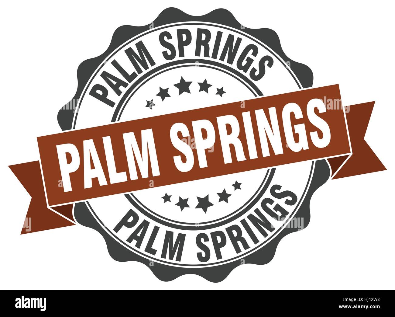 Palm Springs round ribbon seal Stock Vector Image & Art - Alamy