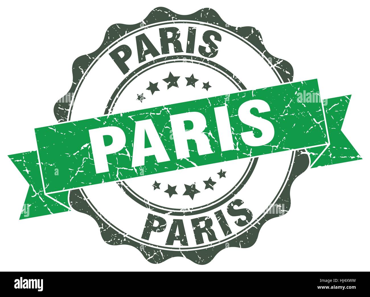 Paris round ribbon seal Stock Vector Image & Art - Alamy