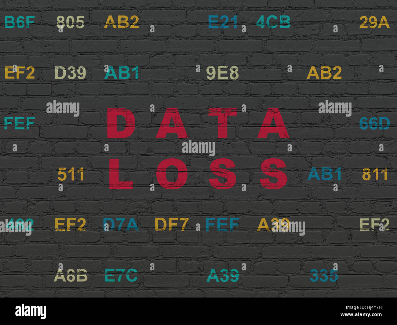 Data concept: Data Loss on wall background Stock Photo - Alamy