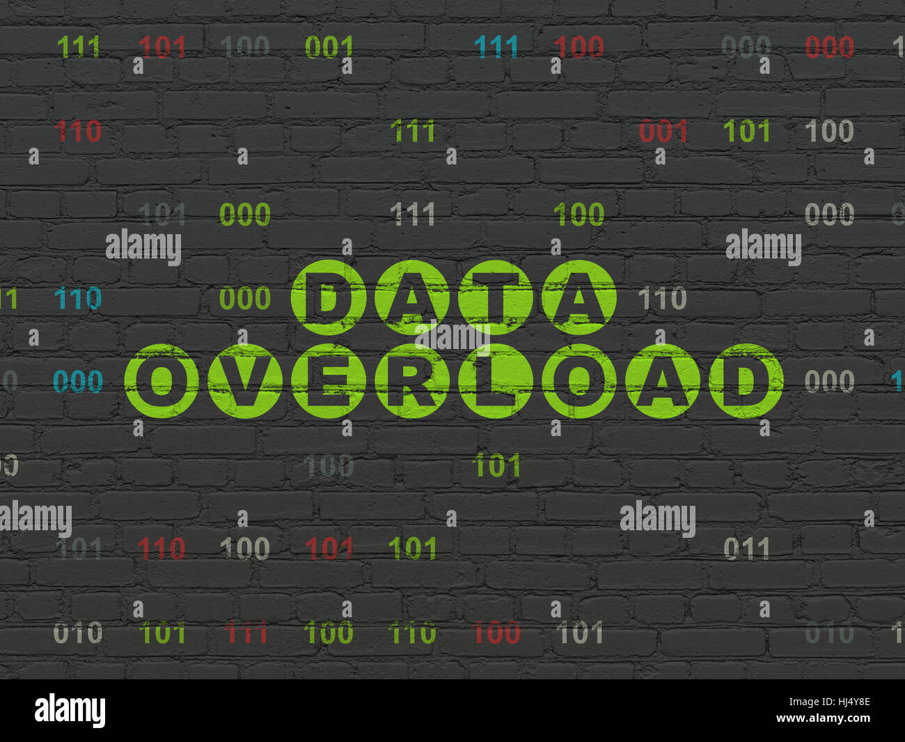 Data concept: Data Overload on wall background Stock Photo - Alamy