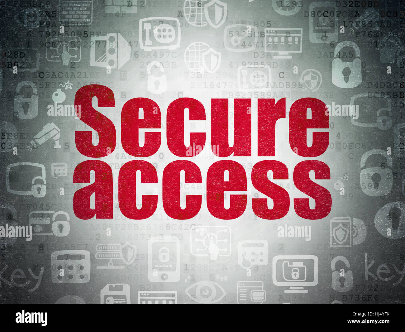Safety concept: Secure Access on Digital Data Paper background Stock ...