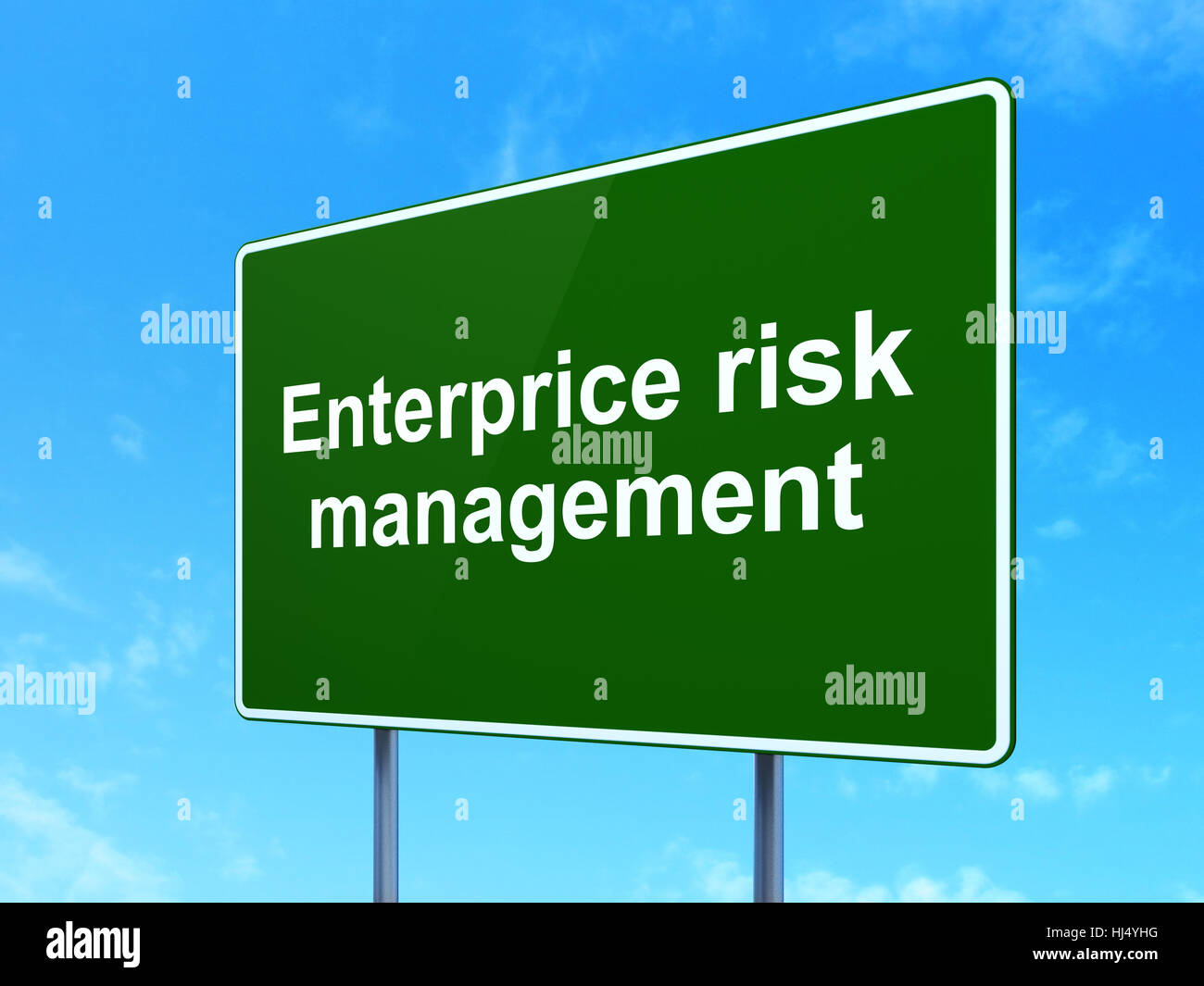Business concept: Enterprice Risk Management on road sign background ...