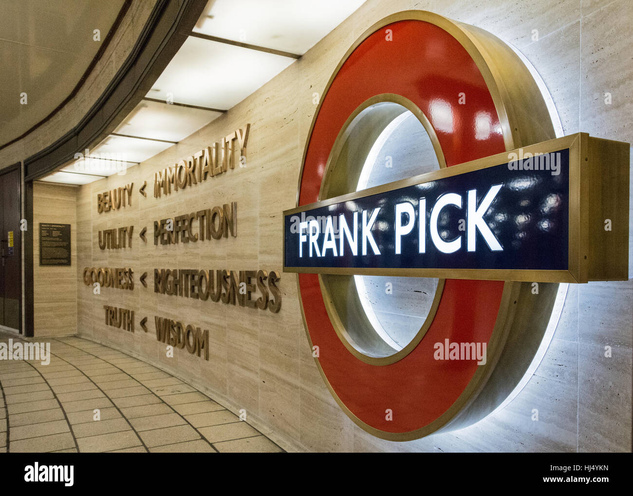 New 'Beauty' memorial honouring Frank Pick at Piccadilly Circus station ...