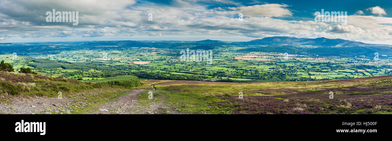 View southwards over the Golden Vale of Tipperary towards the Comeragh ...