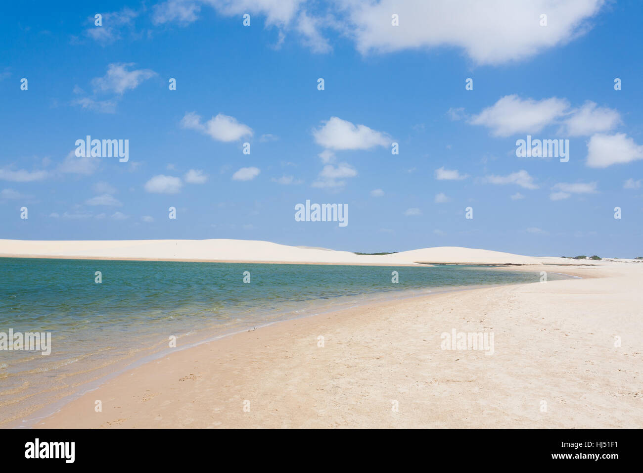 White sand dunes panorama from Lencois Maranhenses National Park ...