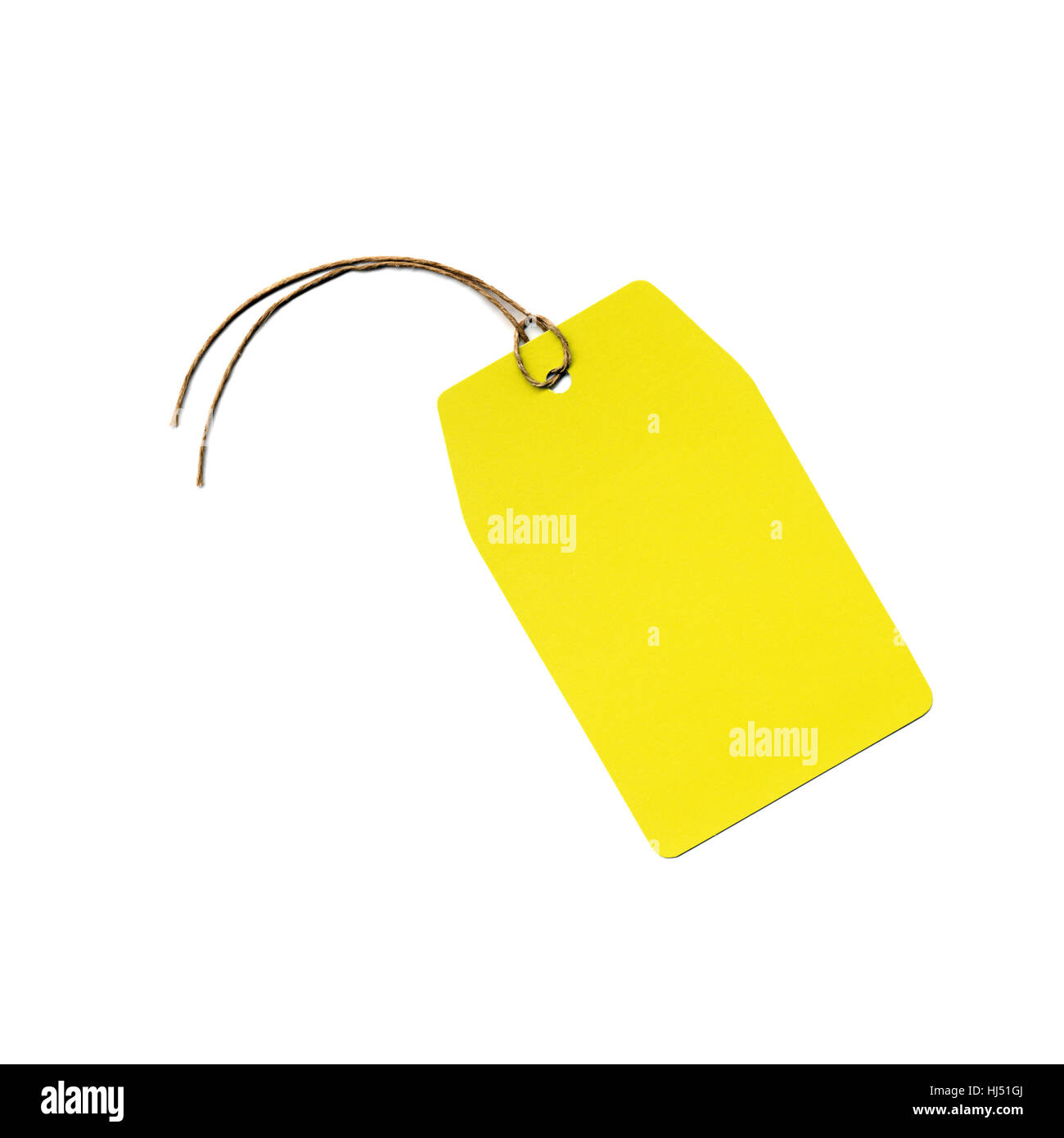 Price tag or address label with string Stock Photo - Alamy