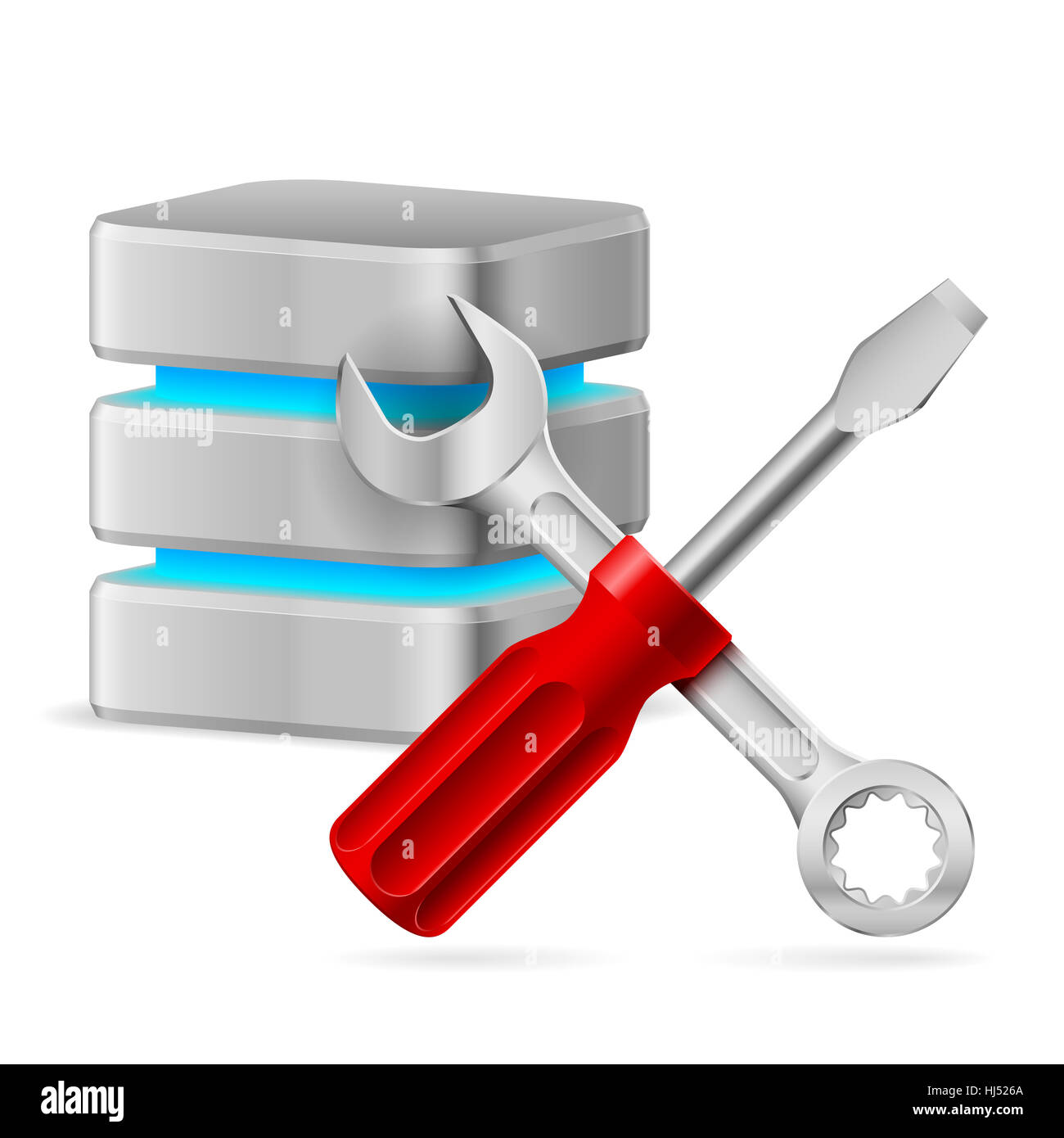 tool, isolated, silver, repair, disc, adjustment, connection ...