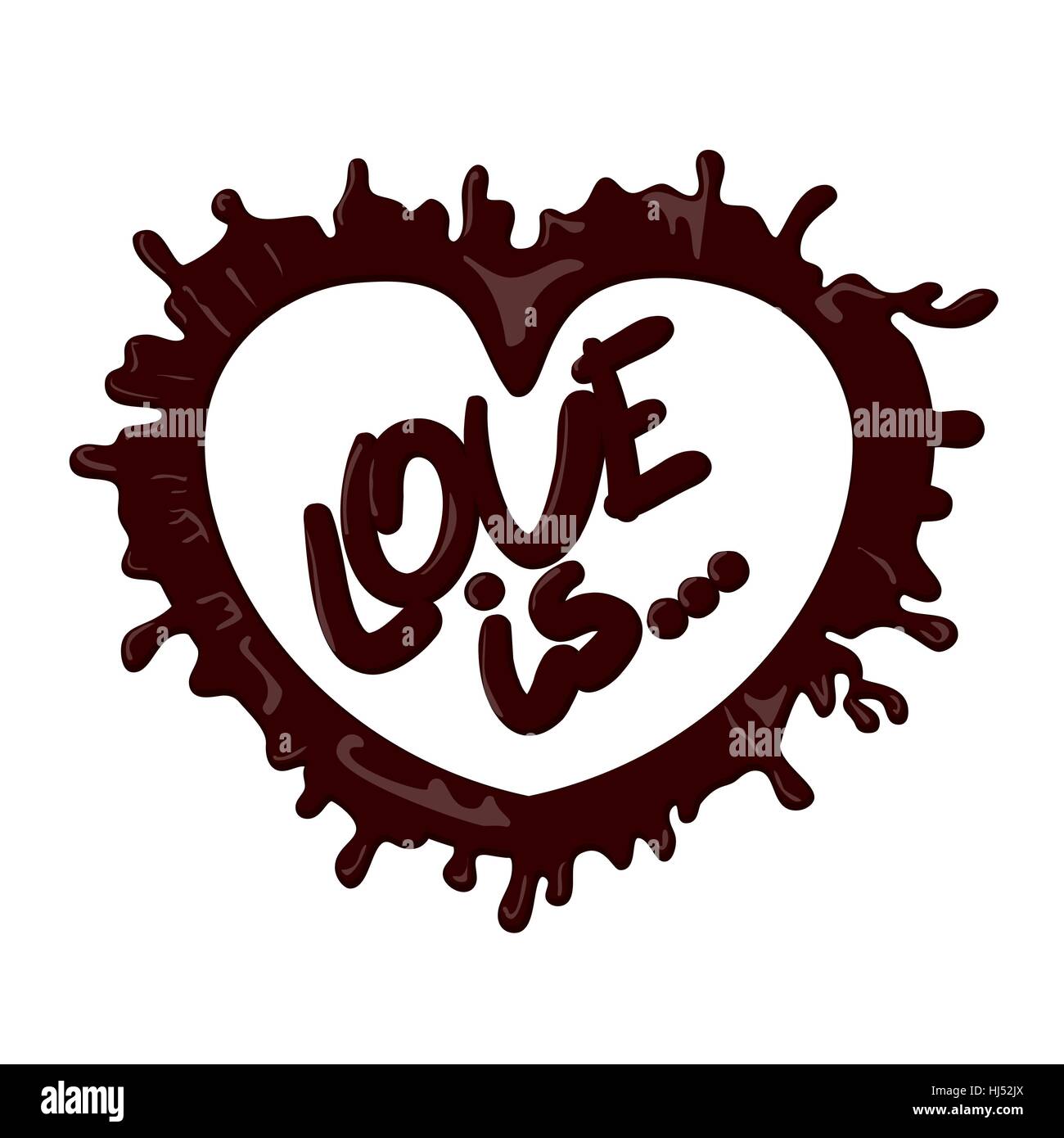 Realistic chocolate heart splash Love Stock Vector Image & Art - Alamy