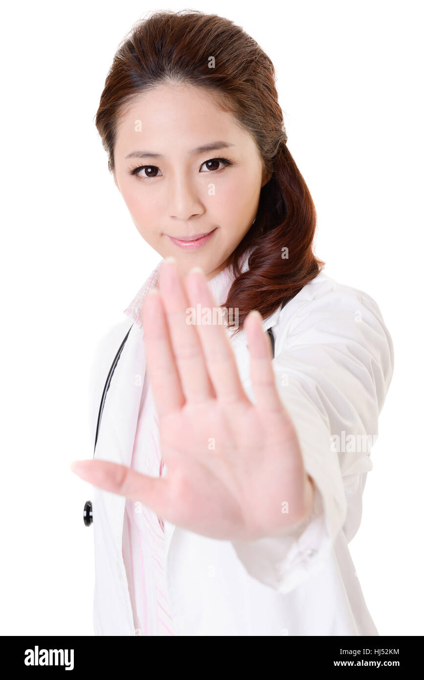 Doctor stop hand gesture Cut Out Stock Images & Pictures - Alamy