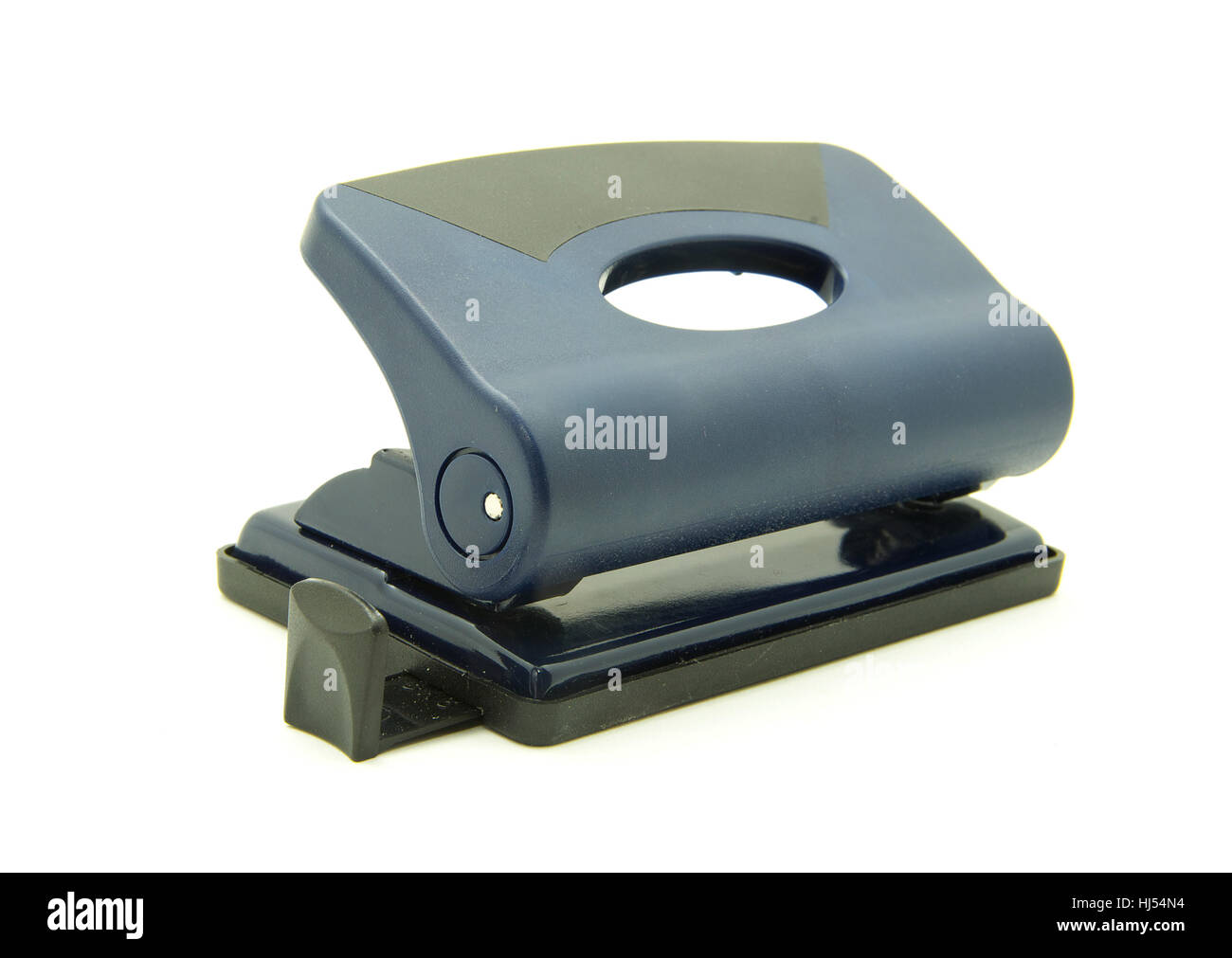 black office puncher isolated on white Stock Photo - Alamy