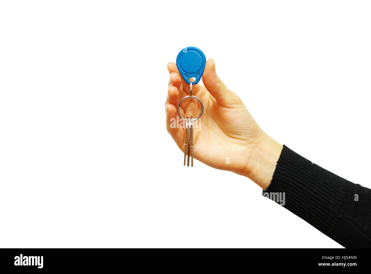 hand holds a key isolated on white Stock Photo - Alamy