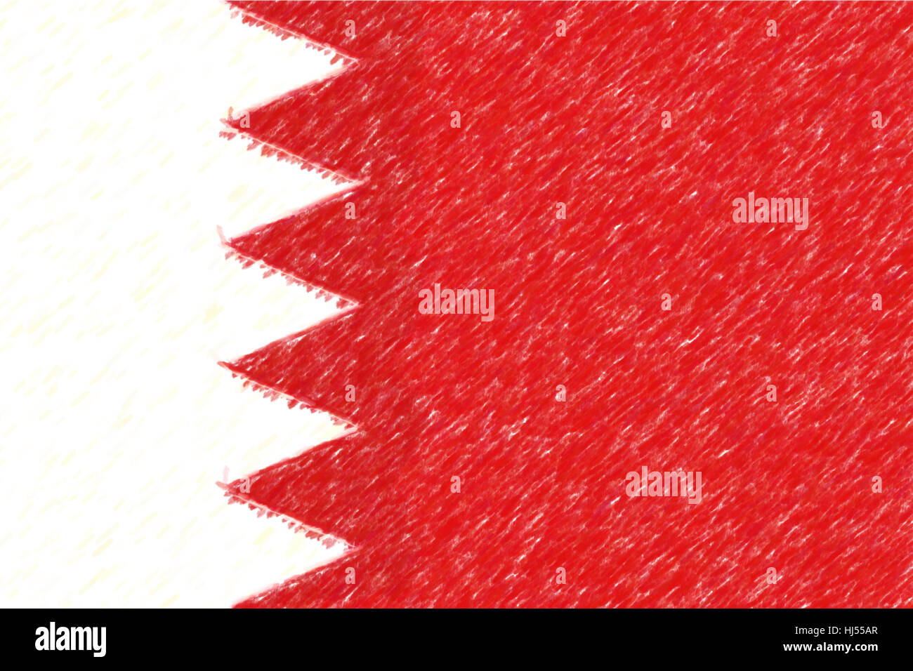 Flag of Bahrain background o texture, color pencil effect Stock Photo ...