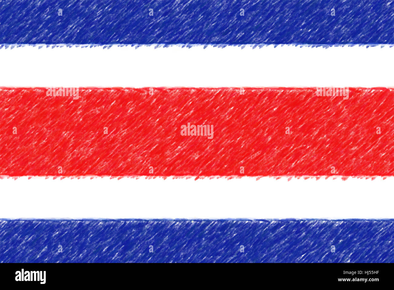 Flag of Costa Rica background o texture, color pencil effect Stock ...