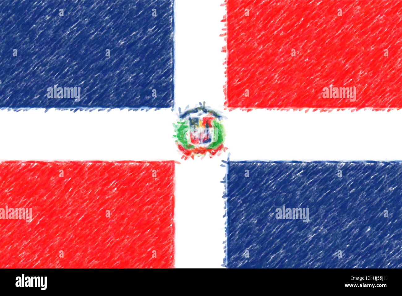 What Is The Color Of The Dominican Republic Flag