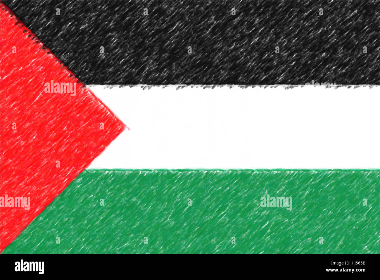 Flag of Palestine background o texture, color pencil effect Stock Photo ...
