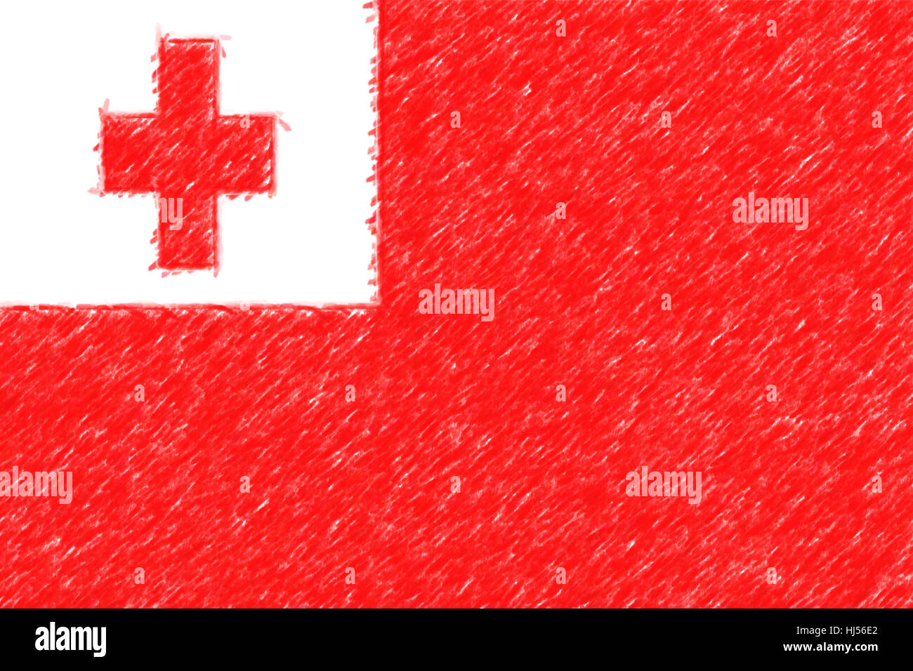 Flag of Tonga background o texture, color pencil effect Stock Photo - Alamy