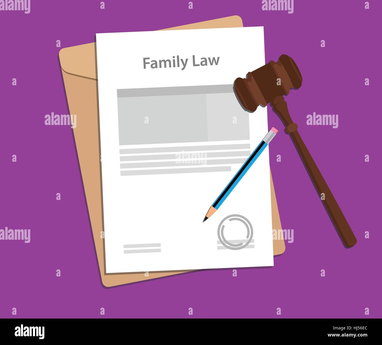 Legal concept of family law illustration Stock Vector Image & Art - Alamy
