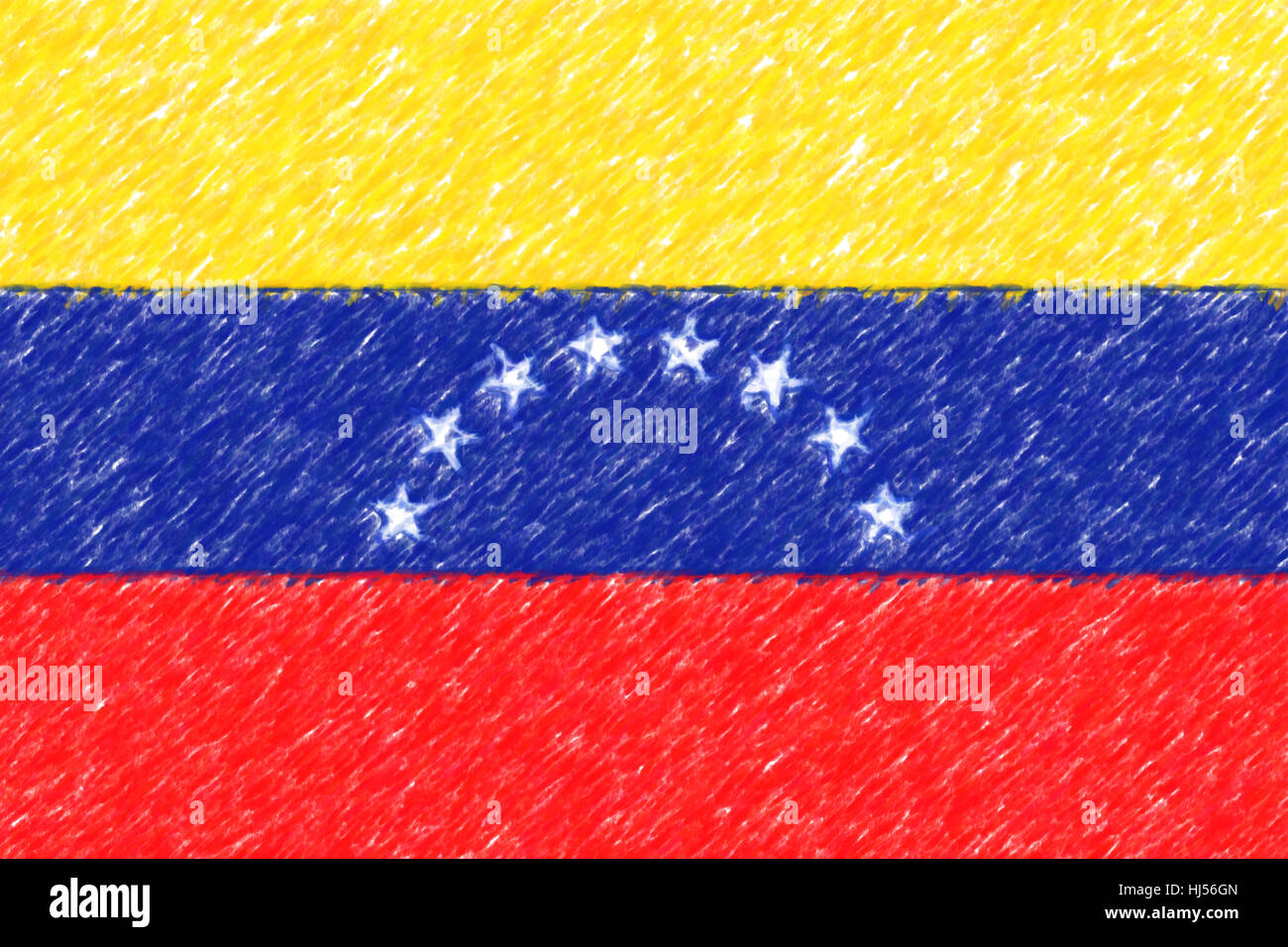 Flag of Venezuela background o texture, color pencil effect Stock Photo ...