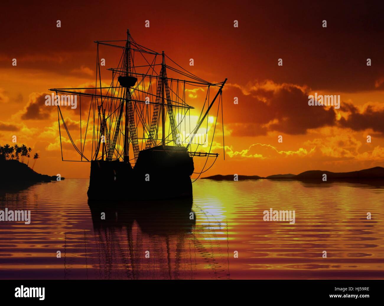 sunset, sunrise, sailing boat, sailboat, ship, pirate, rowing boat ...