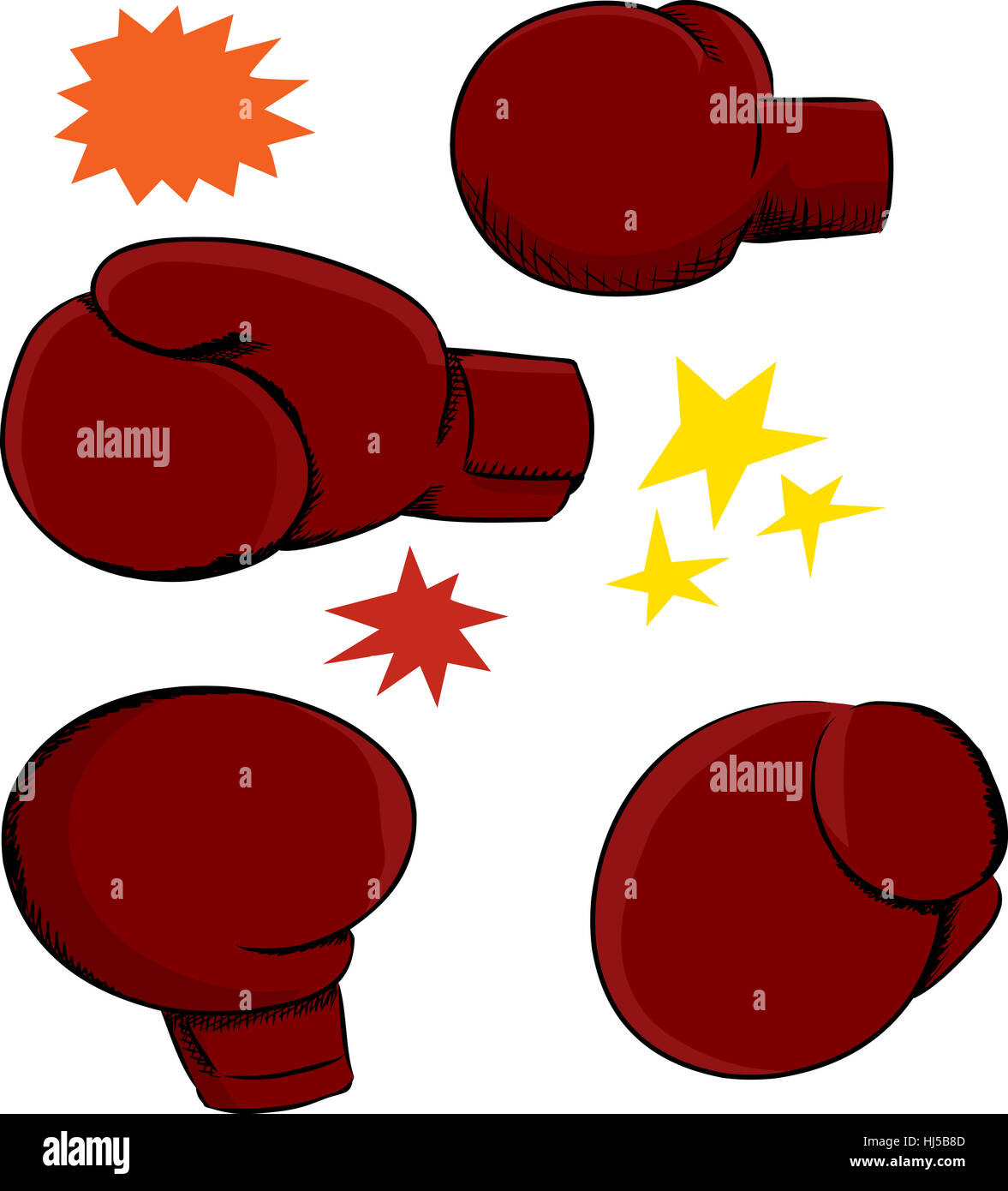 equipment, effects, cut out, cartoon, boxing gloves, boxing, cut it out ...