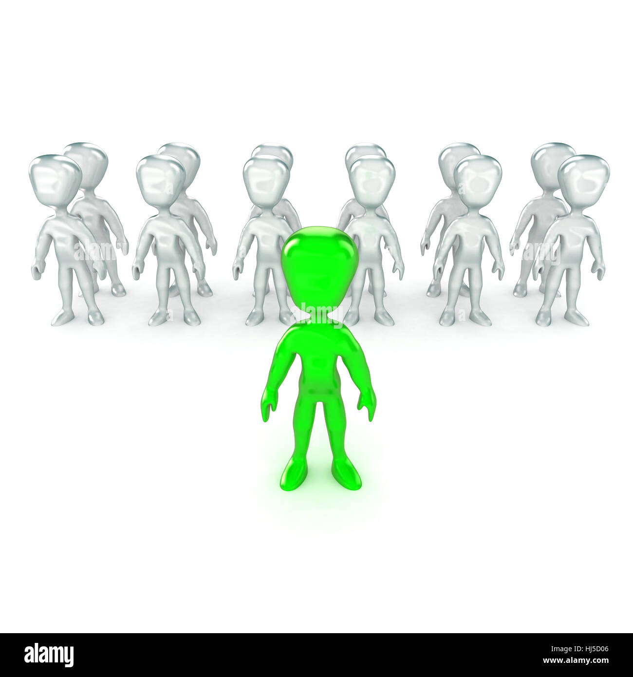 A Colourful 3d Rendered Standing Out Concept Illustration Stock Photo ...