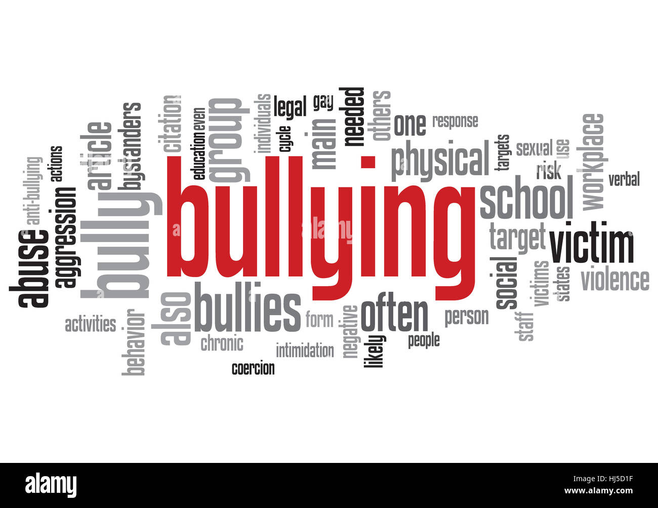 Bullying word cloud concept hi-res stock photography and images - Alamy