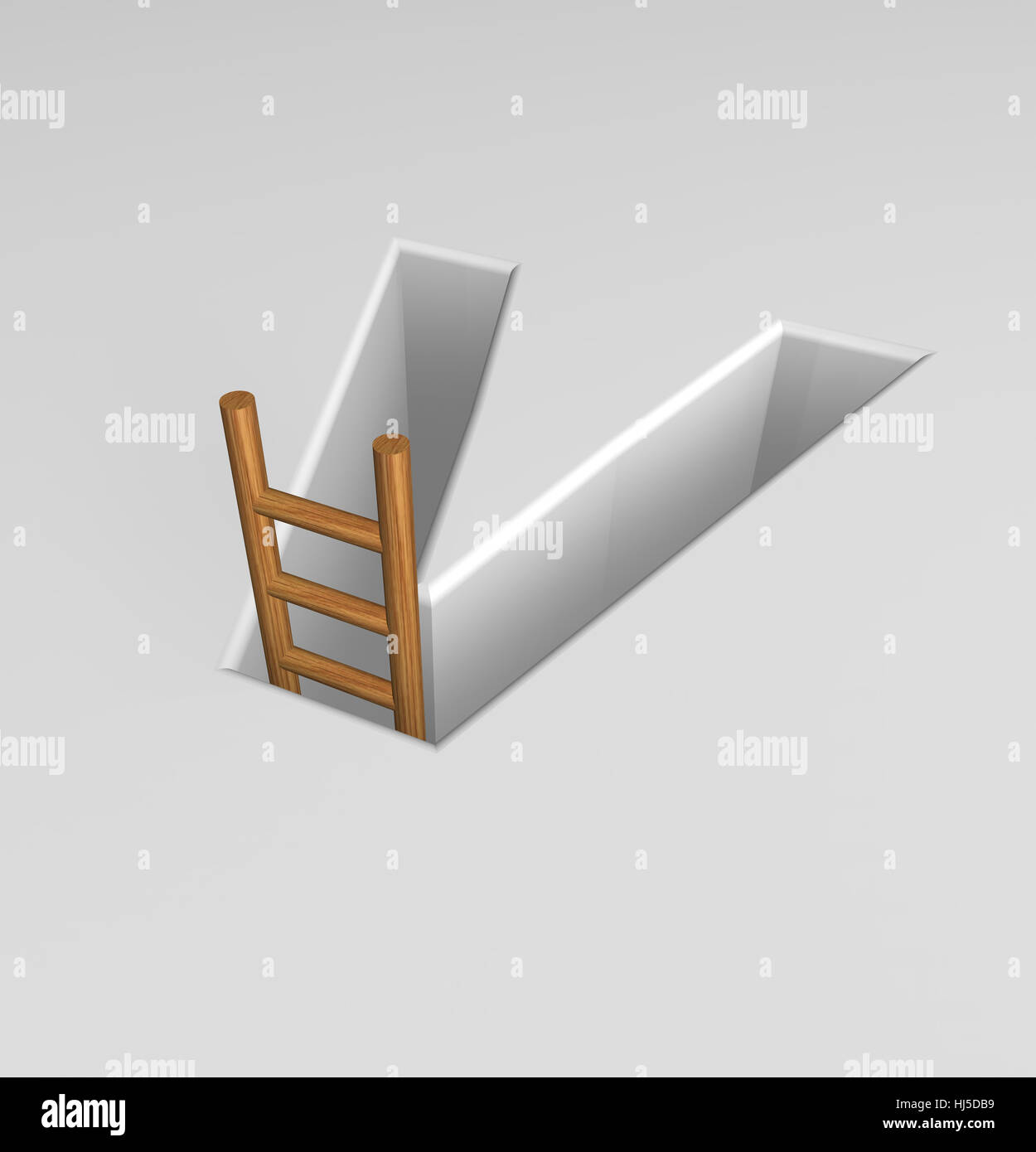 V ladder hi-res stock photography and images - Alamy