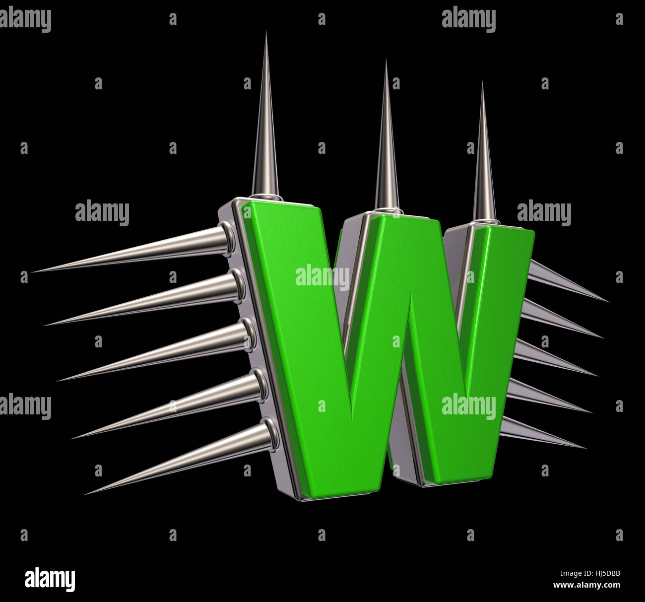 thorn letter w Stock Photo - Alamy