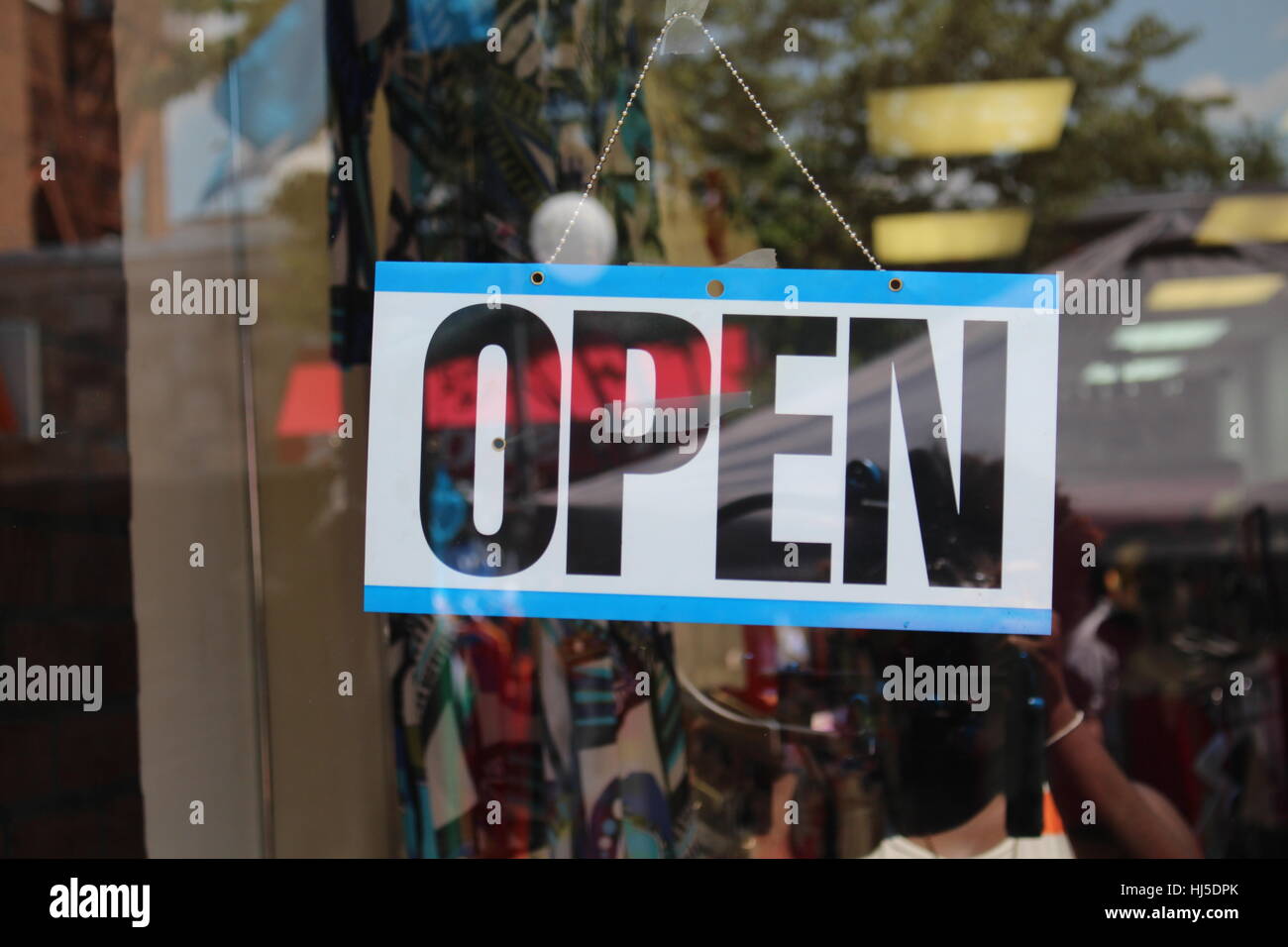 Open for business sign Stock Photo - Alamy