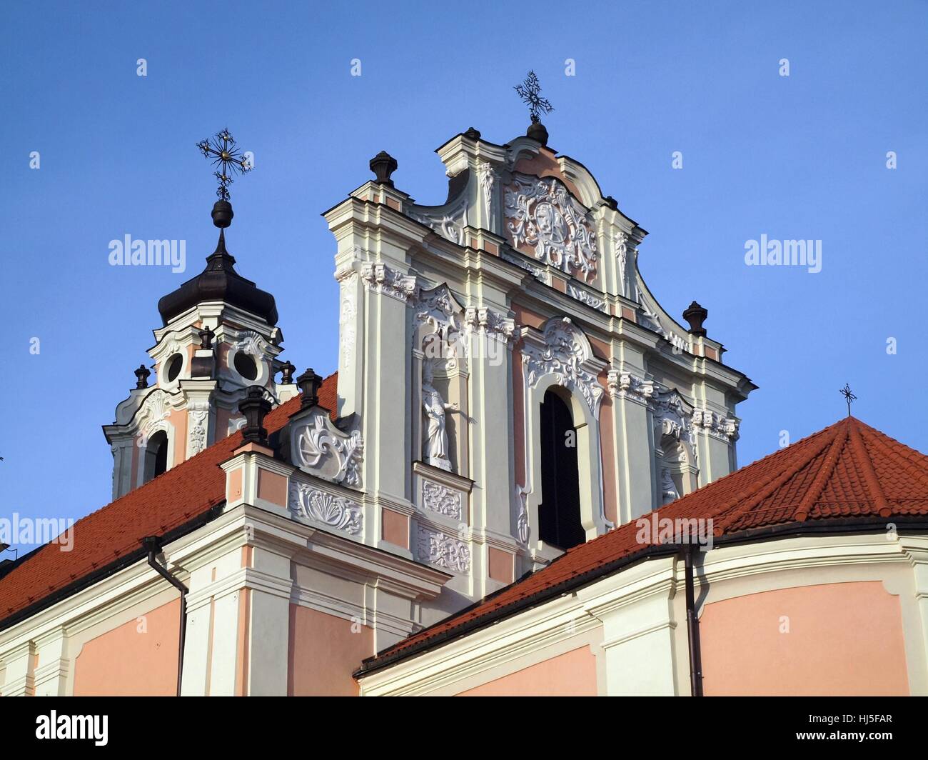 Vilnius city center architecture - croses Stock Photo - Alamy