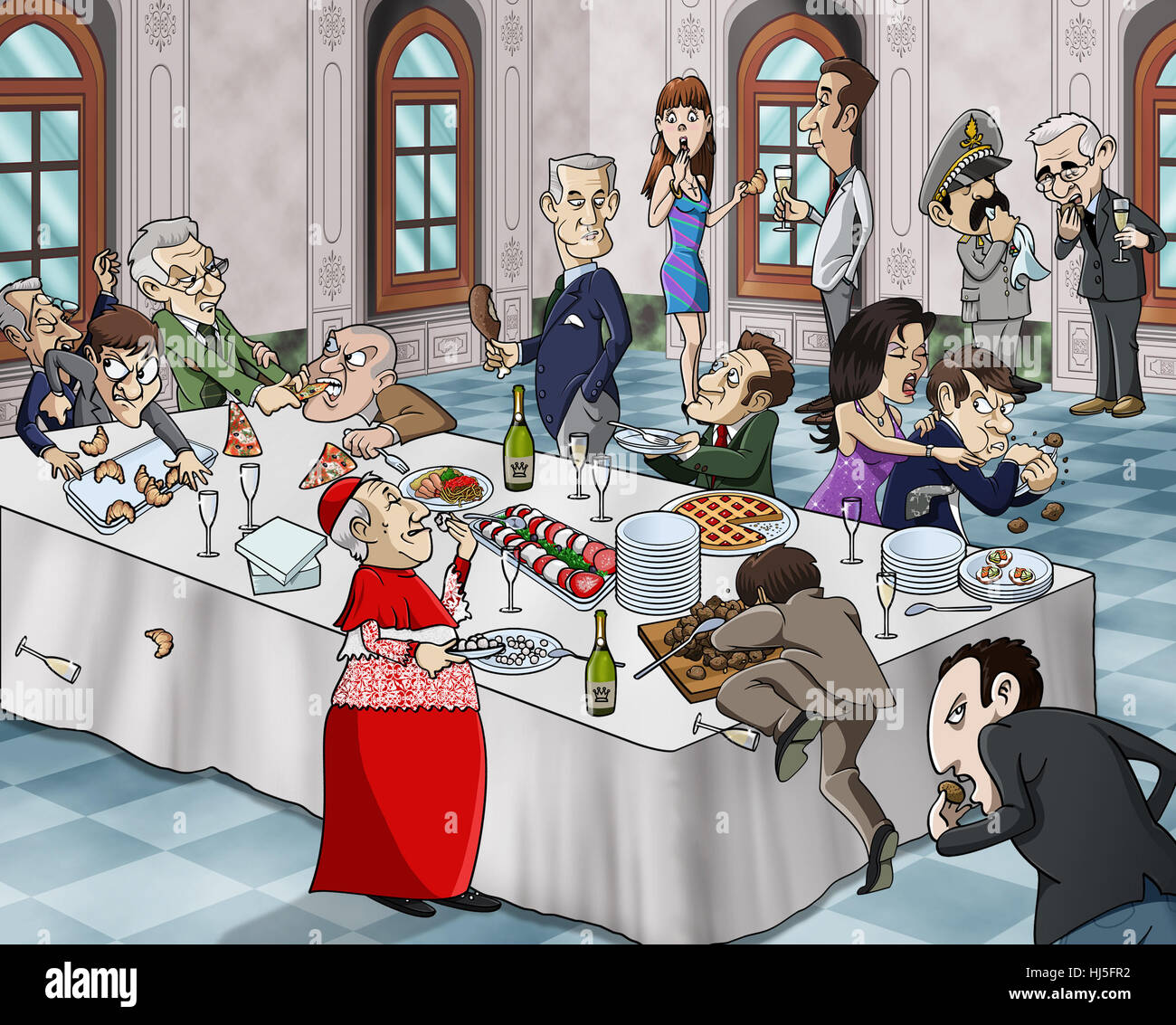 Gluttony cartoon hi-res stock photography and images - Alamy