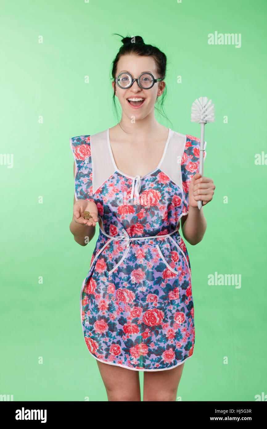 smock, woman, make, laugh, laughs, laughing, twit, giggle, smile ...