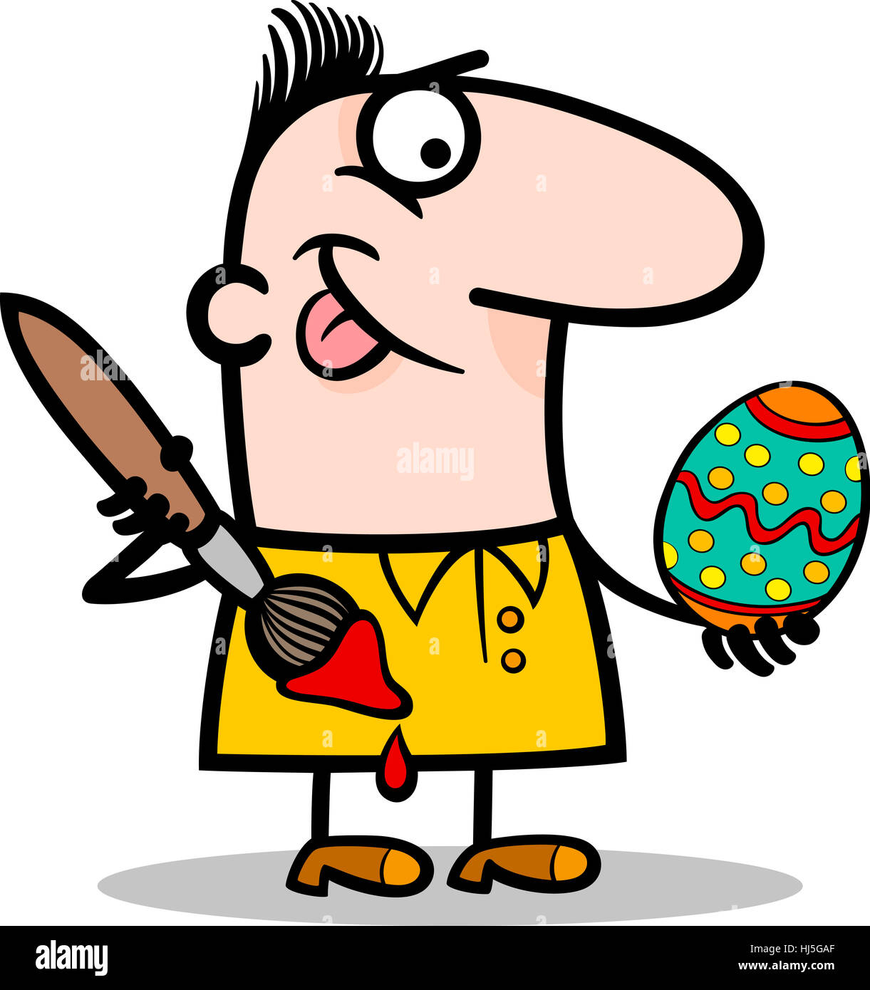 colour, easter, illustration, easter egg, paint, egg, cartoon, man ...