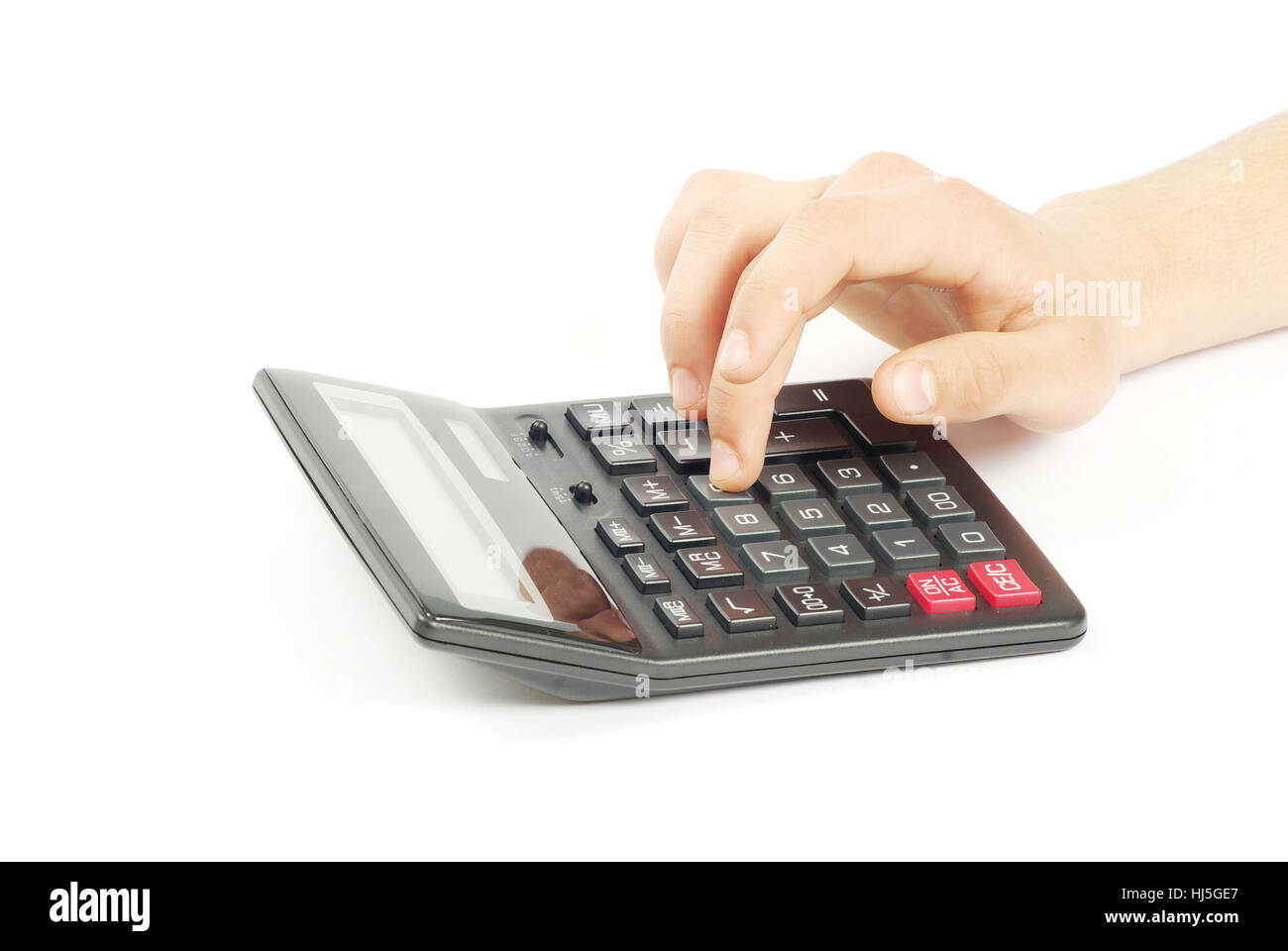 calculation, finger, object, education, isolated, closeup, calculator ...