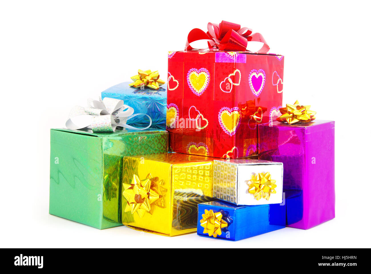 present, isolated, holiday, green, new, studio, ornament, golden, rich ...