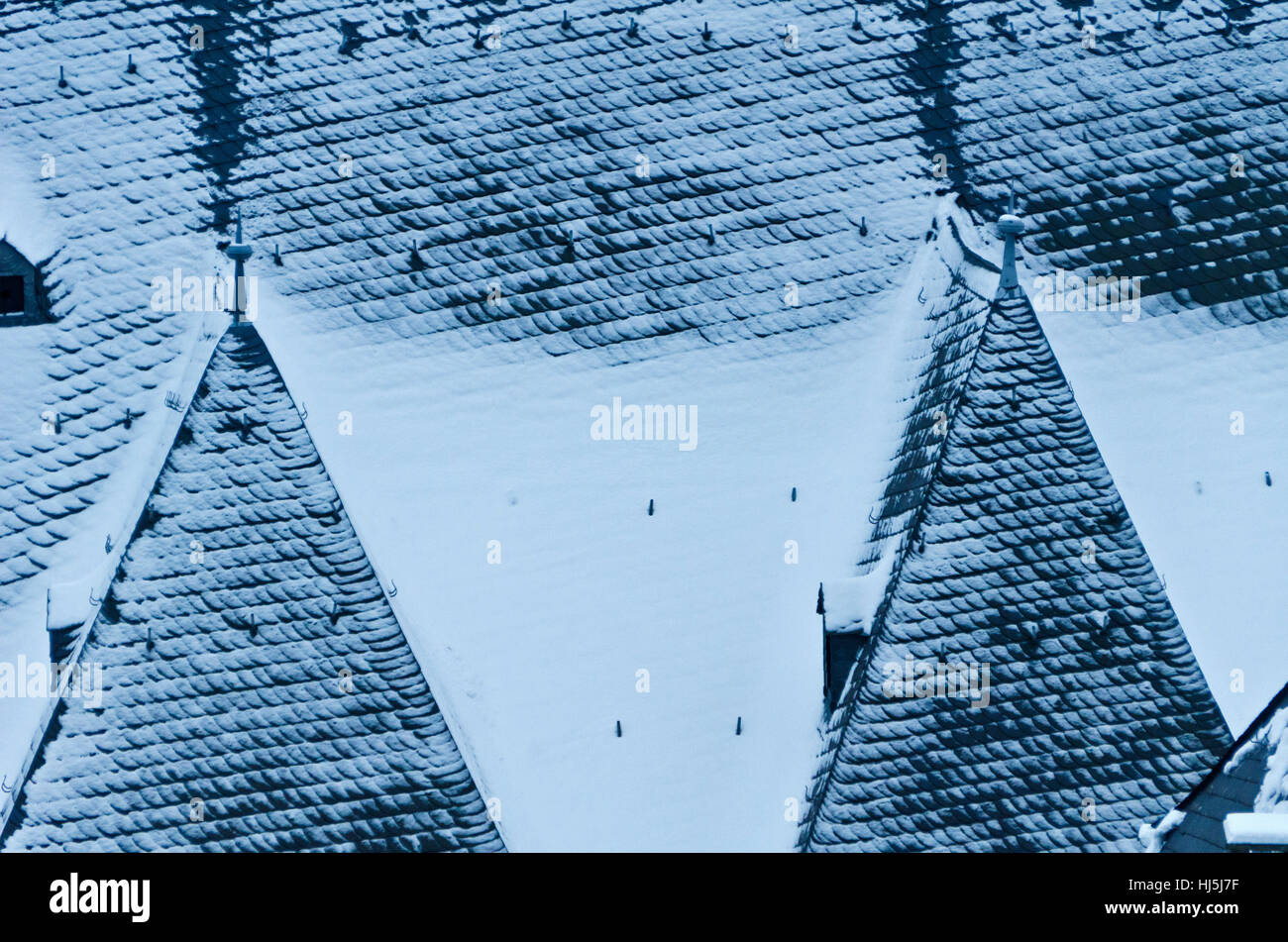 blue, winter, cold, snowcapped, snow, rooftop, blue, winter, cold, cool ...